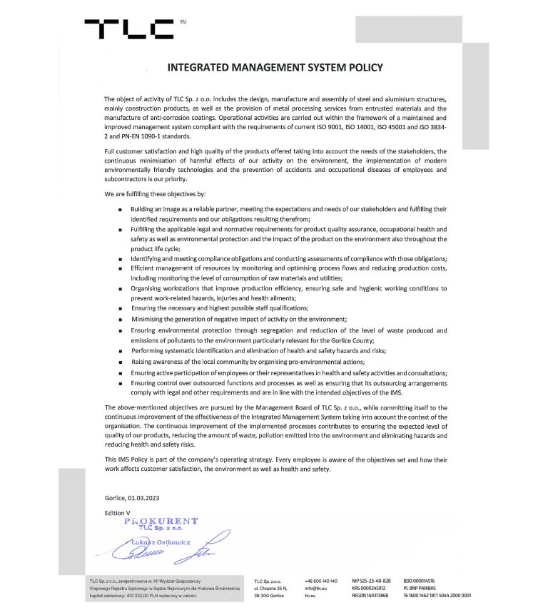 Spiral stairs for tanks - TLC EU Steel Equipment | Design & Production
