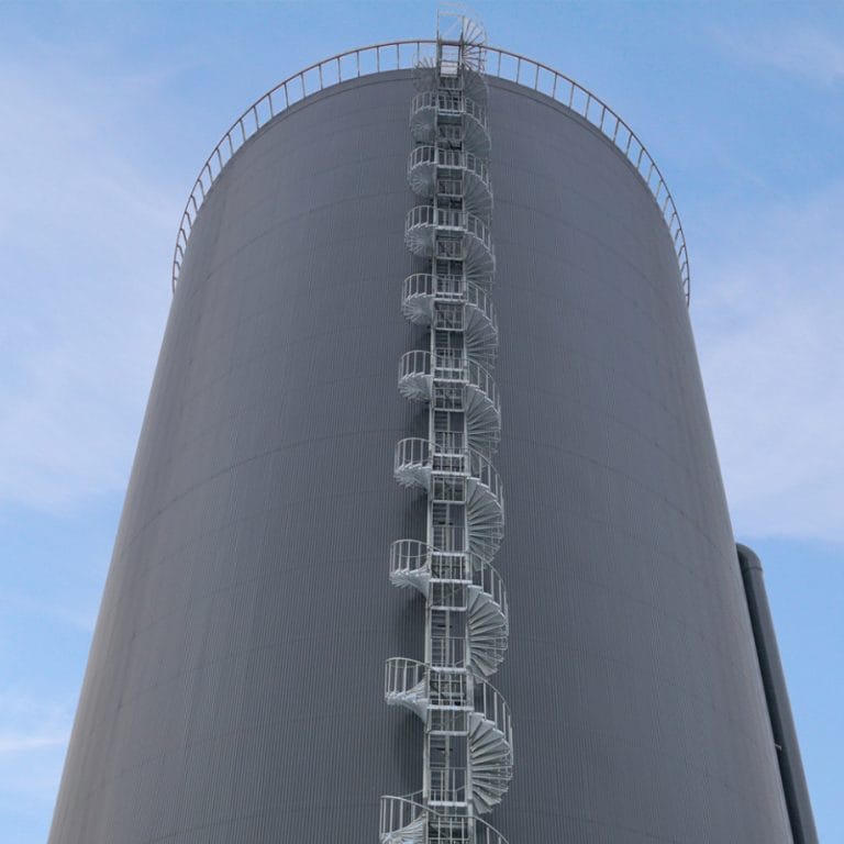 Spiral stairs for tanks - TLC EU Steel Equipment | Design & Production