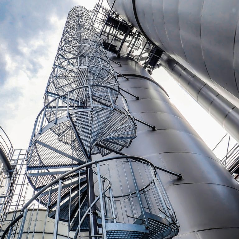 Spiral stairs for tanks - TLC EU Steel Equipment | Design & Production