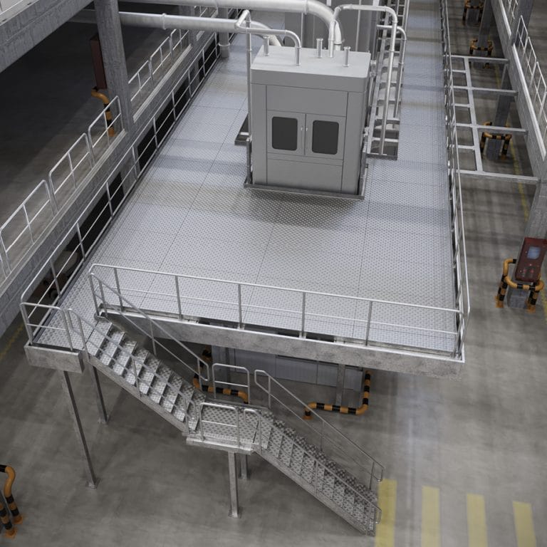 Internal access platforms to machine parks - TLC EU Steel Equipment | Design & Production