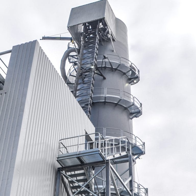 Spiral, helicoidal stairs and platforms for chimneys - TLC EU Steel ...